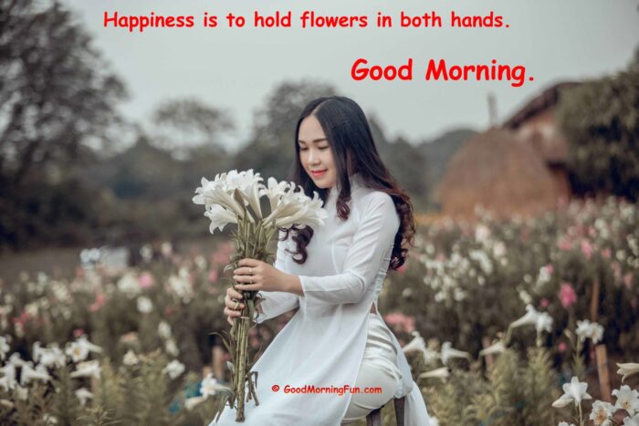 Good Morning with Lovely Flower Quotes - Good Morning Fun